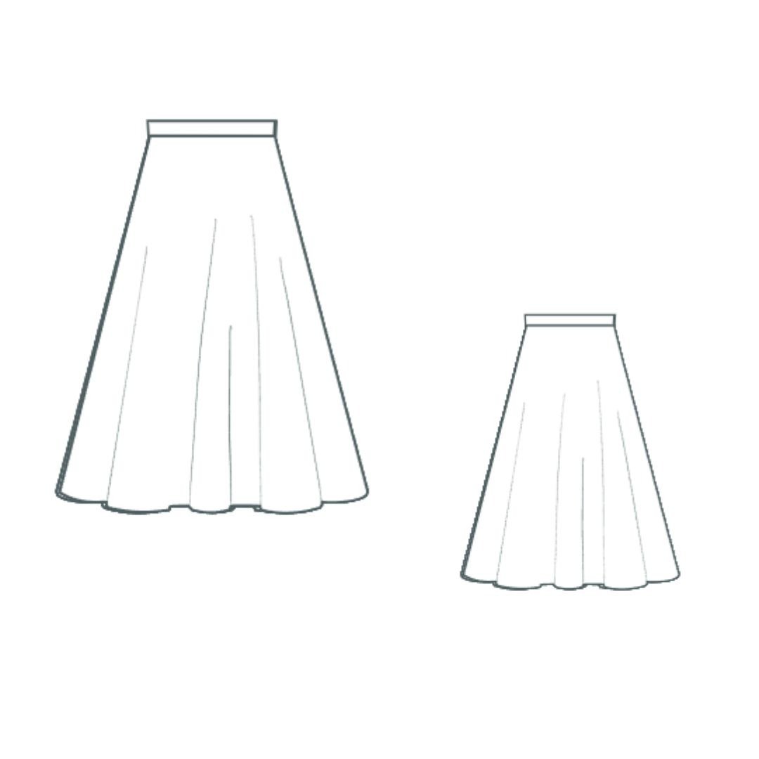 Sewing Pattern for Midi Skirt | Sxedio Modas 2026